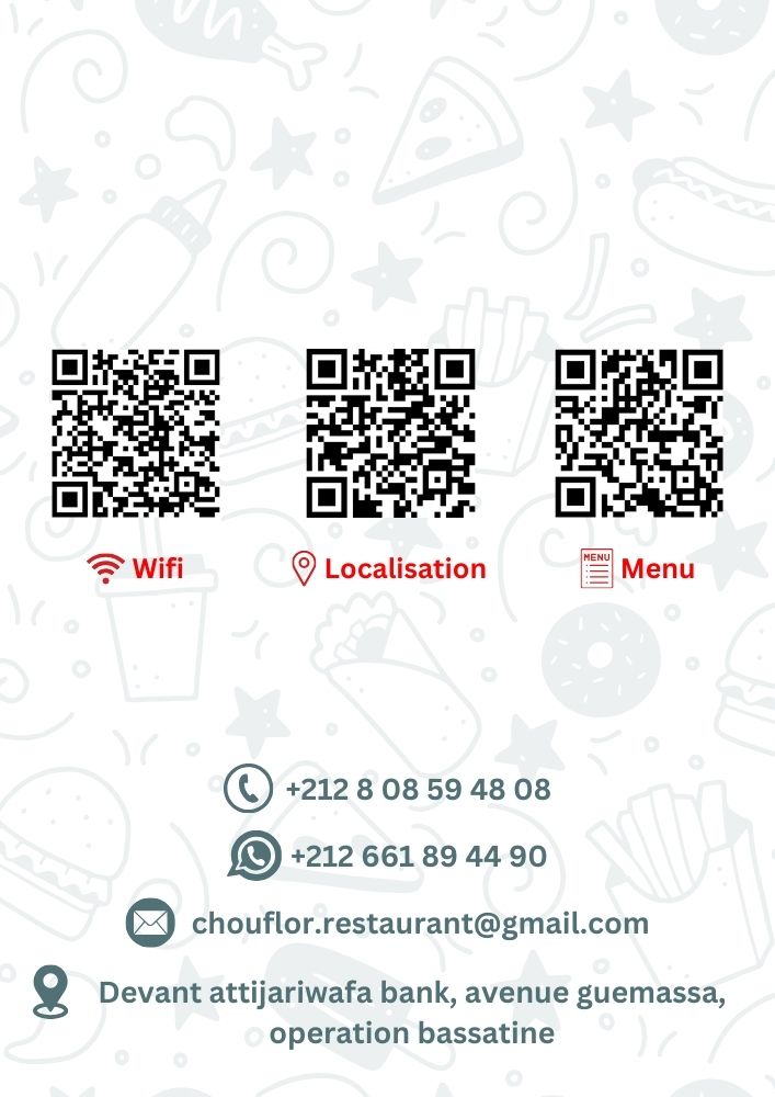 Menu Chouf L'or